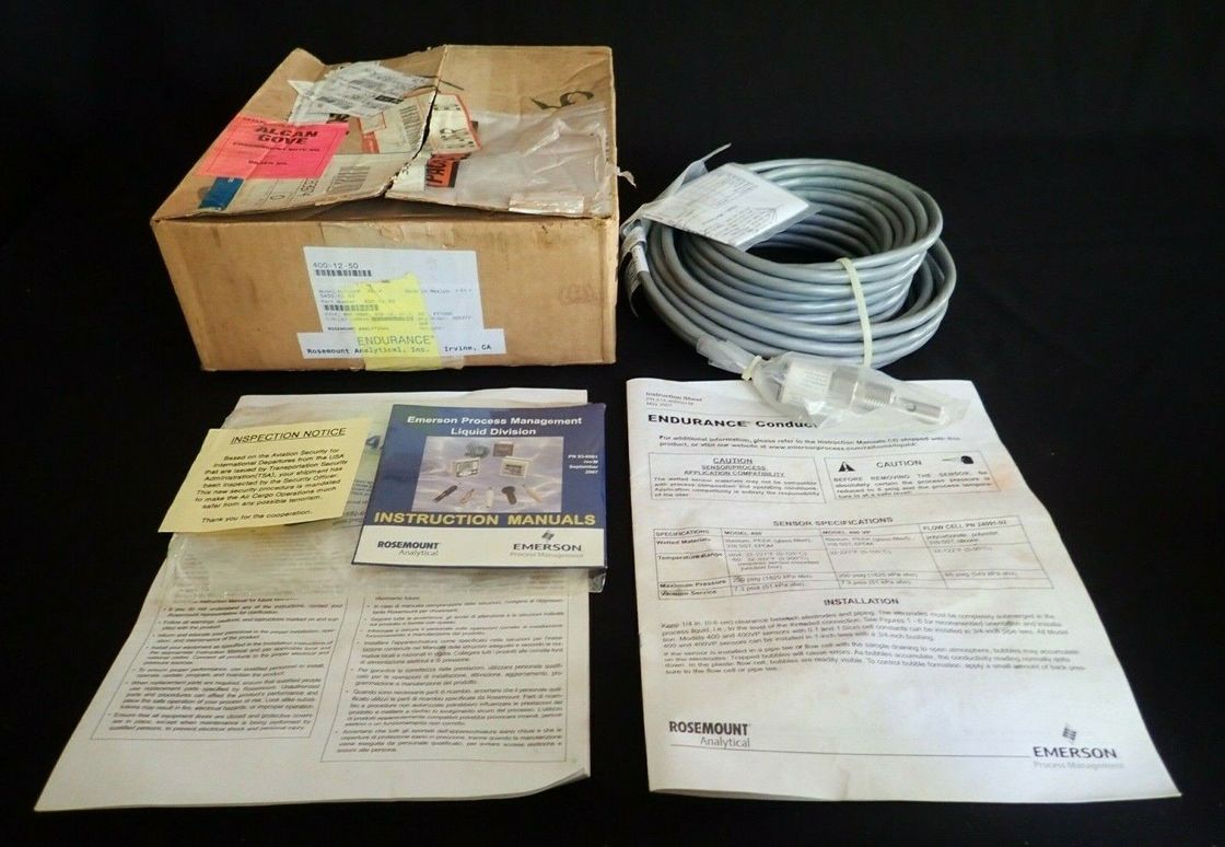 EMERSON 400-12-50 CONDUCTIVITY SENSOR BODY 316 STAINLESS STEEL VACUUM 1 ...