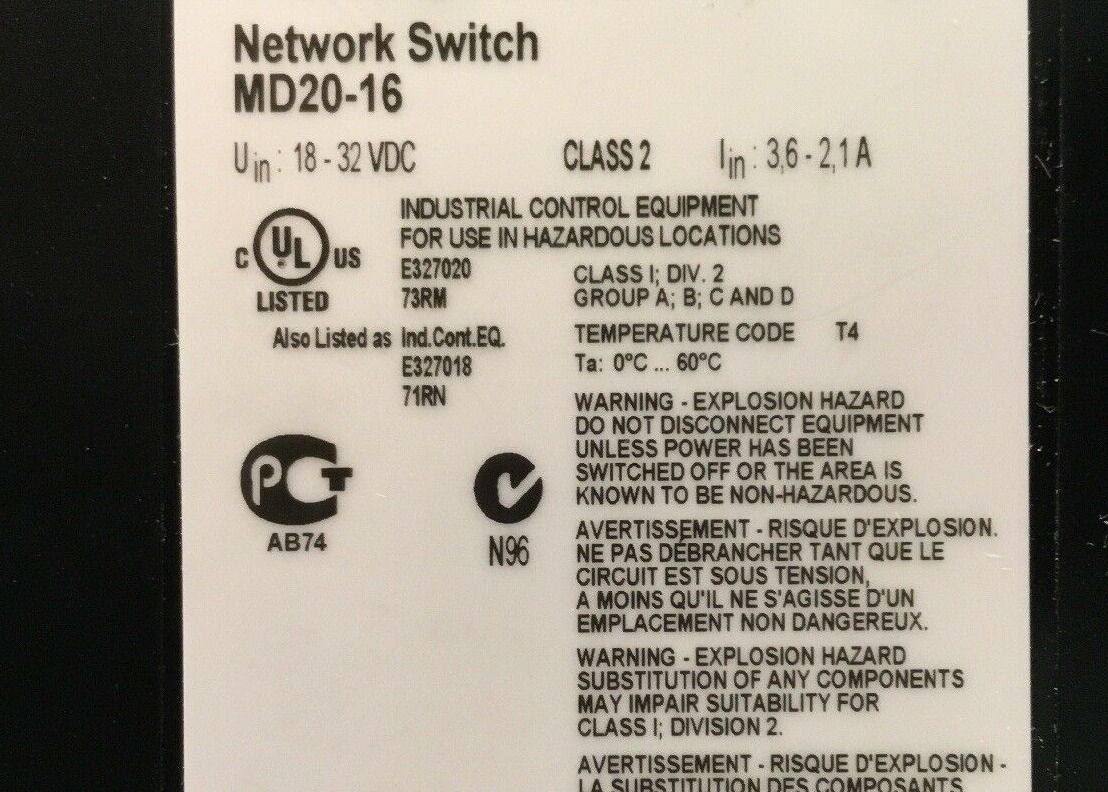 MD20-16 KJ1611X1-CB1 MODEL MD20-16 CLASS 2 3.6-2.1 AMP 18-32 VDC,new ...