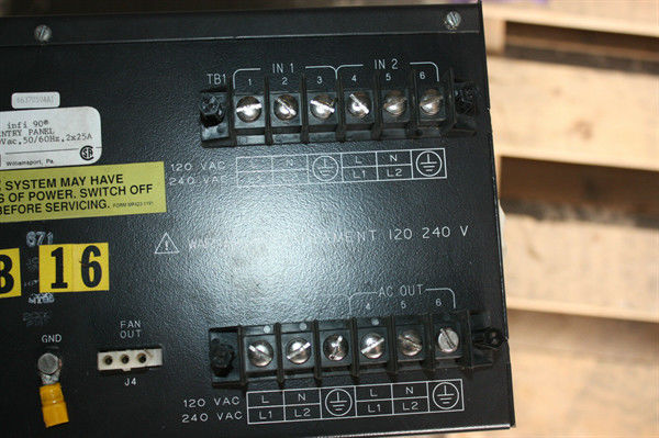 ABB IEPEP03 Power Entry Panel 120 - 240 Vac With AC Transfer Module ...