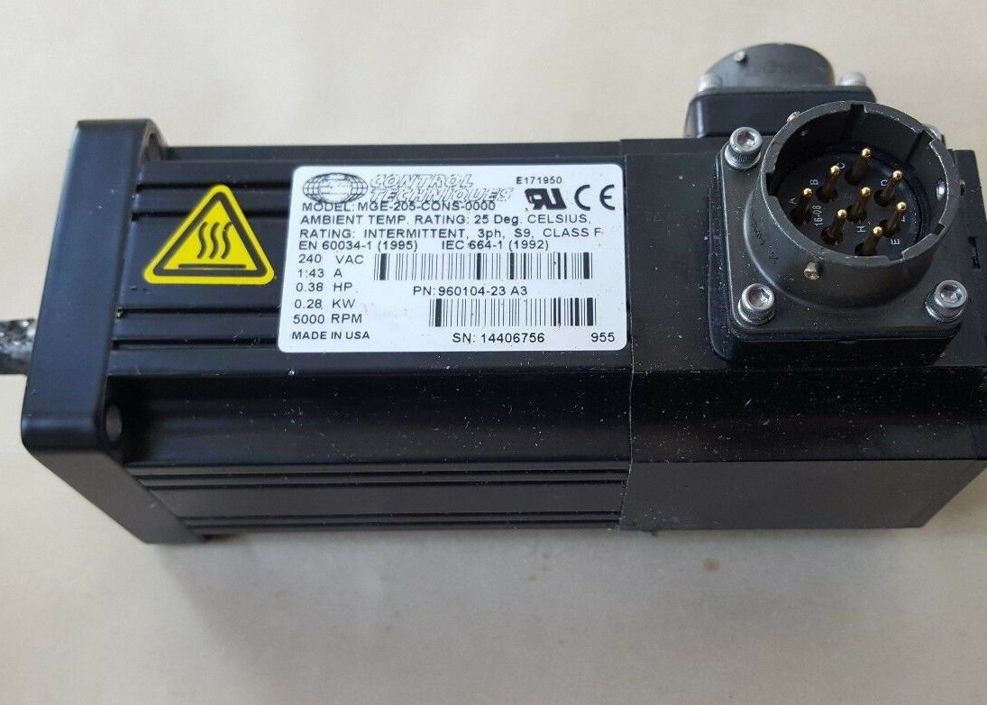 MGE-205-CONS-0000 EMERSON SERVO MOTOR Encoder Feedback Type 240VAC
