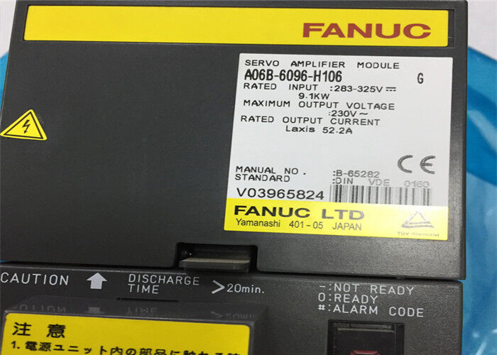 283-325V,9.1KW A06B-6096-H106 AC Servo Amplifier Fanuc ALPHA SERVO MODULE