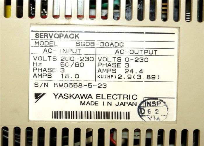 Yaskawa Electric Sgdb-30adg Servopack 200/230v Fase 3 12a 4.13 Hp Industrial Servo Drives
