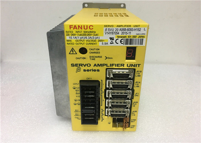 Fanuc Beta AC Servo Amplifier A06B-6093-H152 MDL SVU-20, I/O LINK