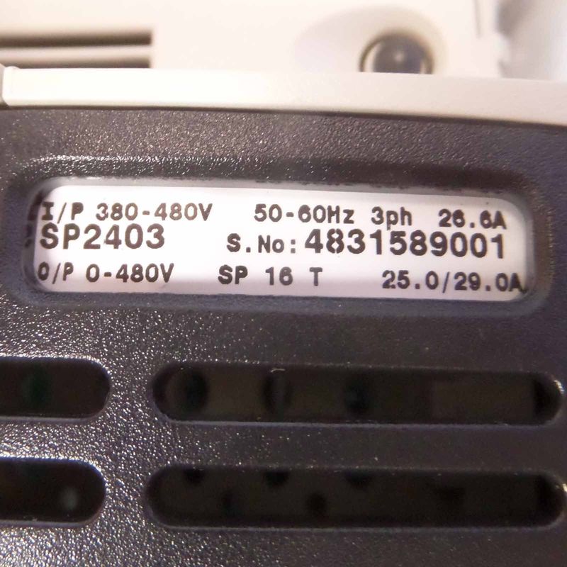 Emerson SP2403 3 PHASE 380/480 VAC 20 HP NORMAL DUTY 29 AMP IP 20 ...