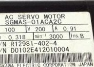 OMRON SGMAS-01ACA2C SERVO MOTOR 200 V 0.91 A 3000 R/MIN 17-bit ...